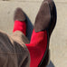Rose Red Ribbed Solid Sock by Southern Scholar | Soft and Stylish ...