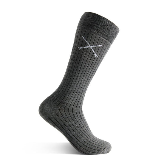 Steel Gray Ribbed Solid Sock | Southern Scholar Stylish & Durable ...